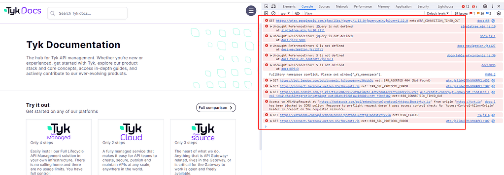 Somtetimes the tyk officical website report some error - Administration and Operation - Tyk API ...