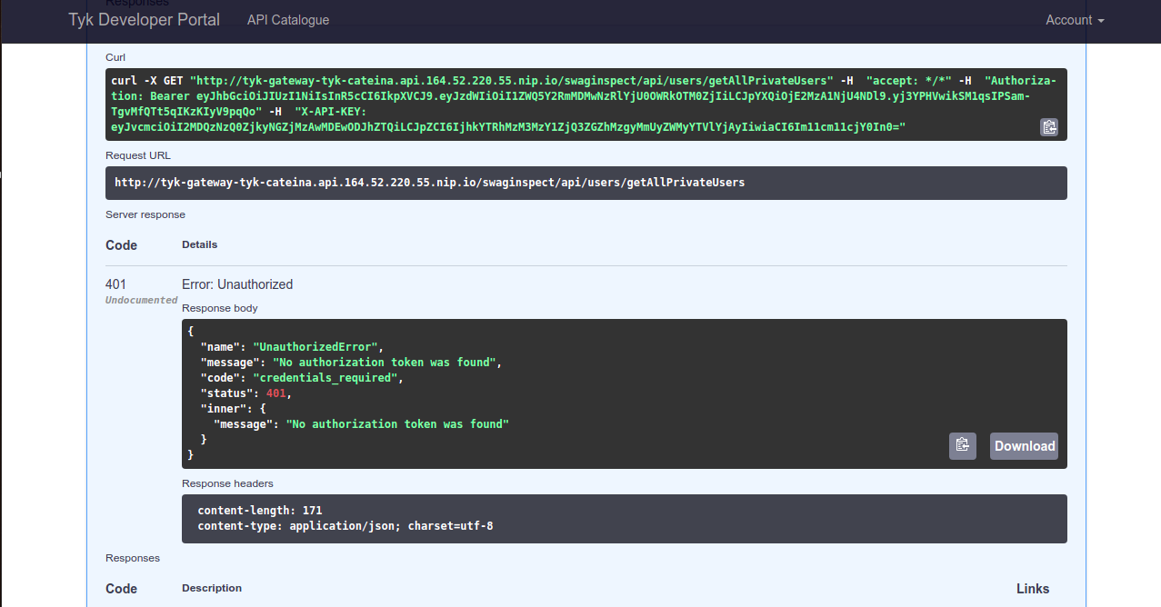 Auth Token Is Not Passing Through Header Support Tyk API Management